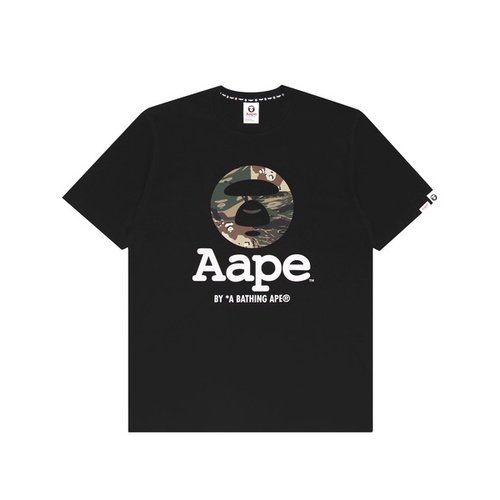 AAPE By *A Bathing Ape Aape Face Logo Tee (Black) | Shopee Malaysia