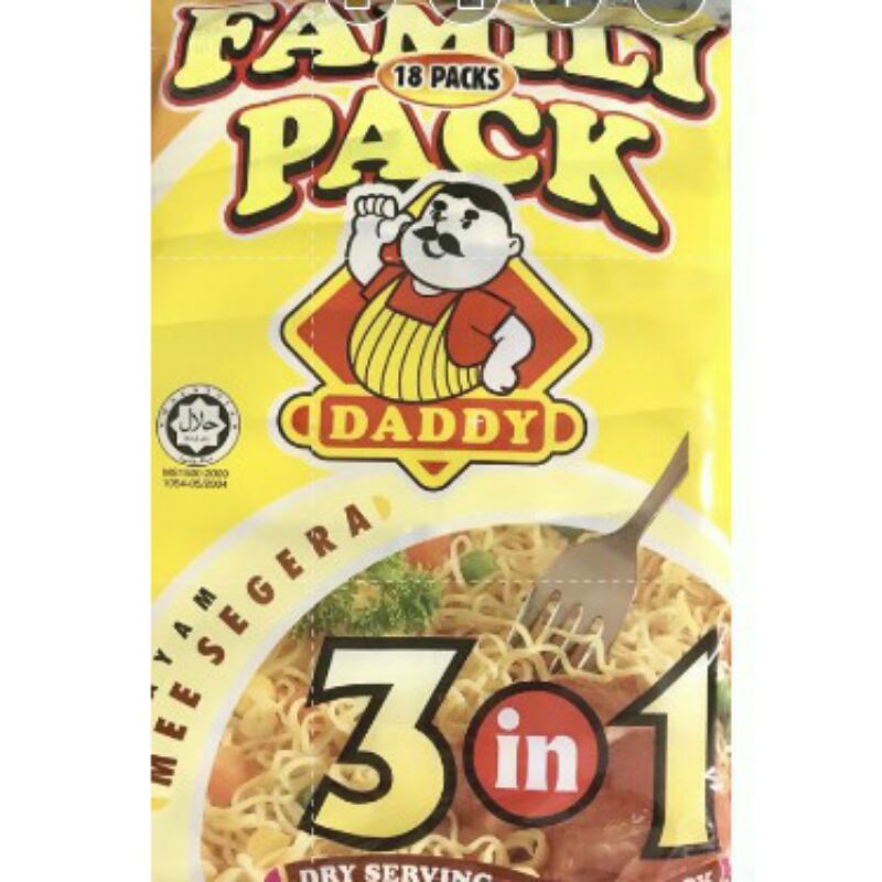 DADDY MEE Family Pack 3 In 1 Instant Noodle Halal (18 x 80g) | Shopee ...