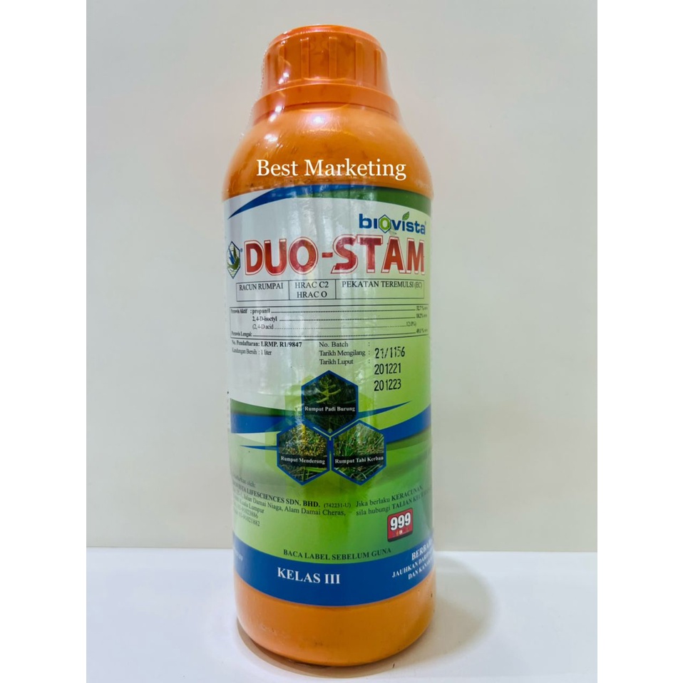 1LIT DUO STAM BIOVISTA / Propanil / Rumput Sambau Padi | Shopee Malaysia