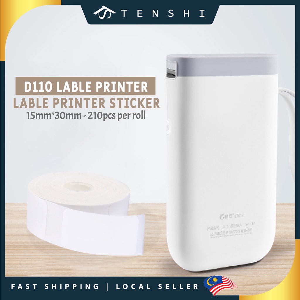 NIIMBOT D11 D110 Thermal Printer Refill Paper Label Sticker Printing Ink Inkless Sticker ...