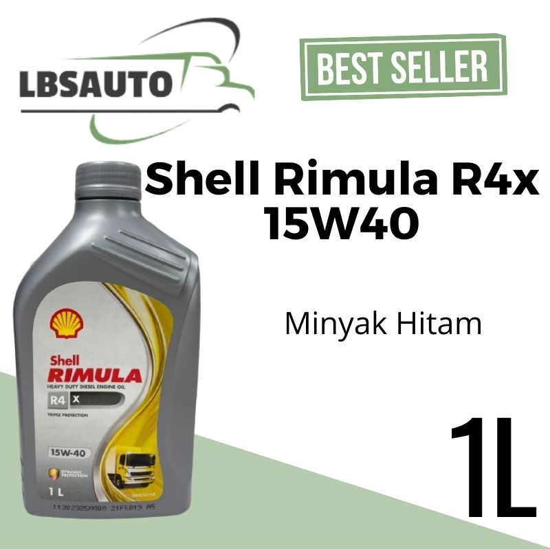 Shell Rimula R4x 15W-40 1Liter Minyak Hitam Minyak Enjin Engine Oil For ...