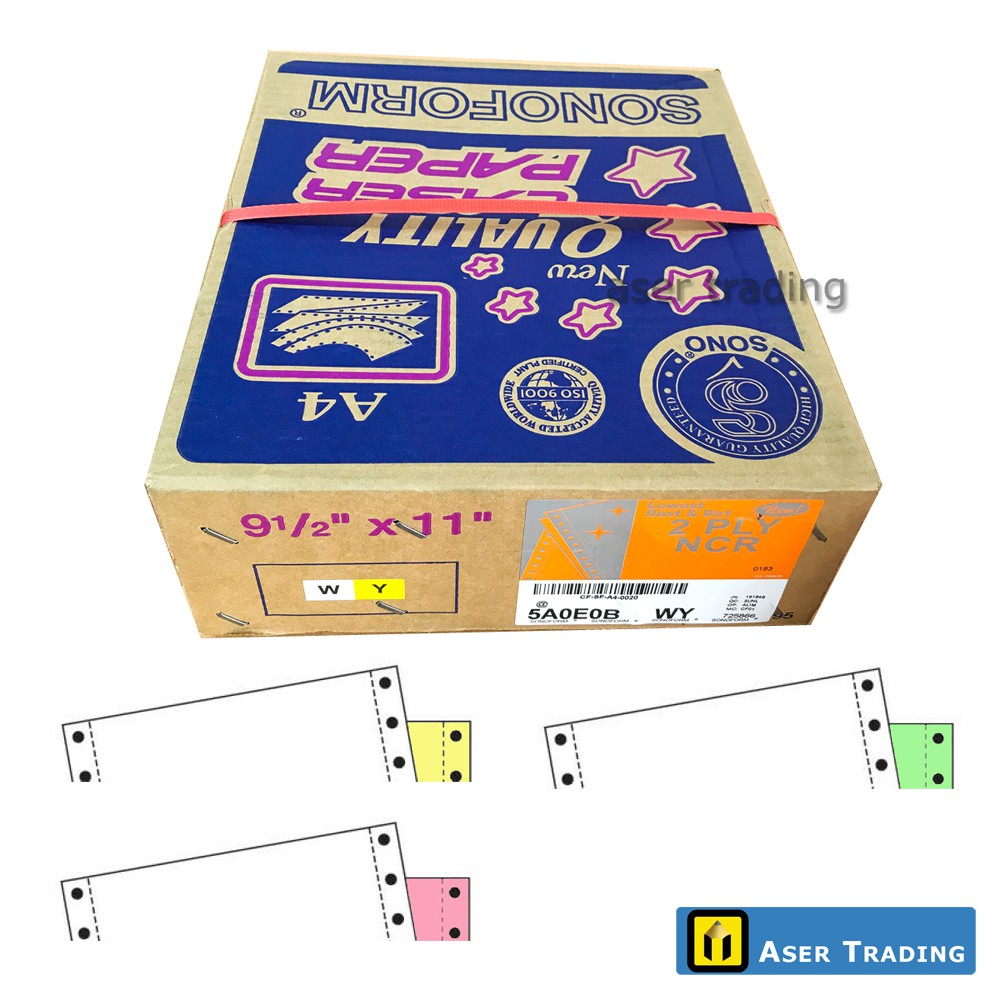 SONOFORM COMPUTER FORM - 2 PLY NCR white/yellow OR white/pink OR white ...