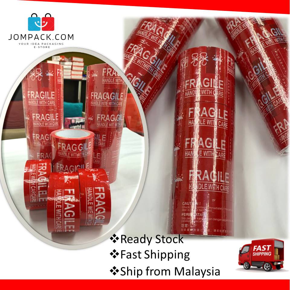 RED Fragile OPP Tape 48mm x 50m x 50 Micron | Shopee Malaysia