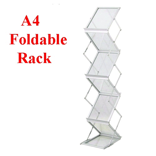 A4 Size Aluminium Foldable Brochure Holder Display Floor Standing ...
