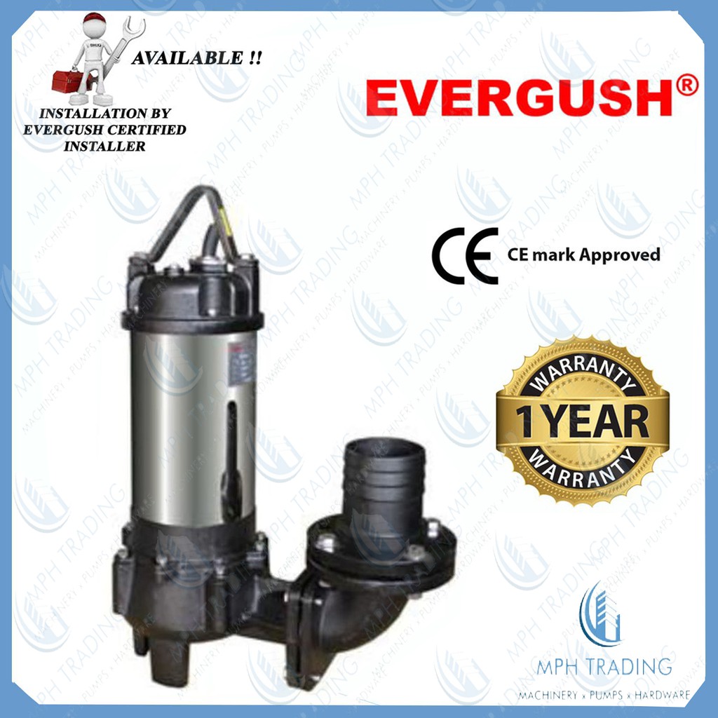 EVERGUSH EF-50T EF40T Multipurpose Koi Pond Submersible Sewage Water ...