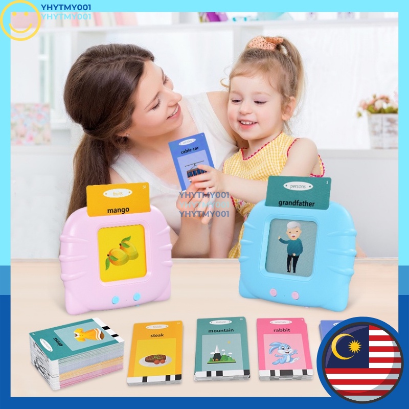 READY!! Flash Card Kids Toys Smart English Speaker Educational Card ...