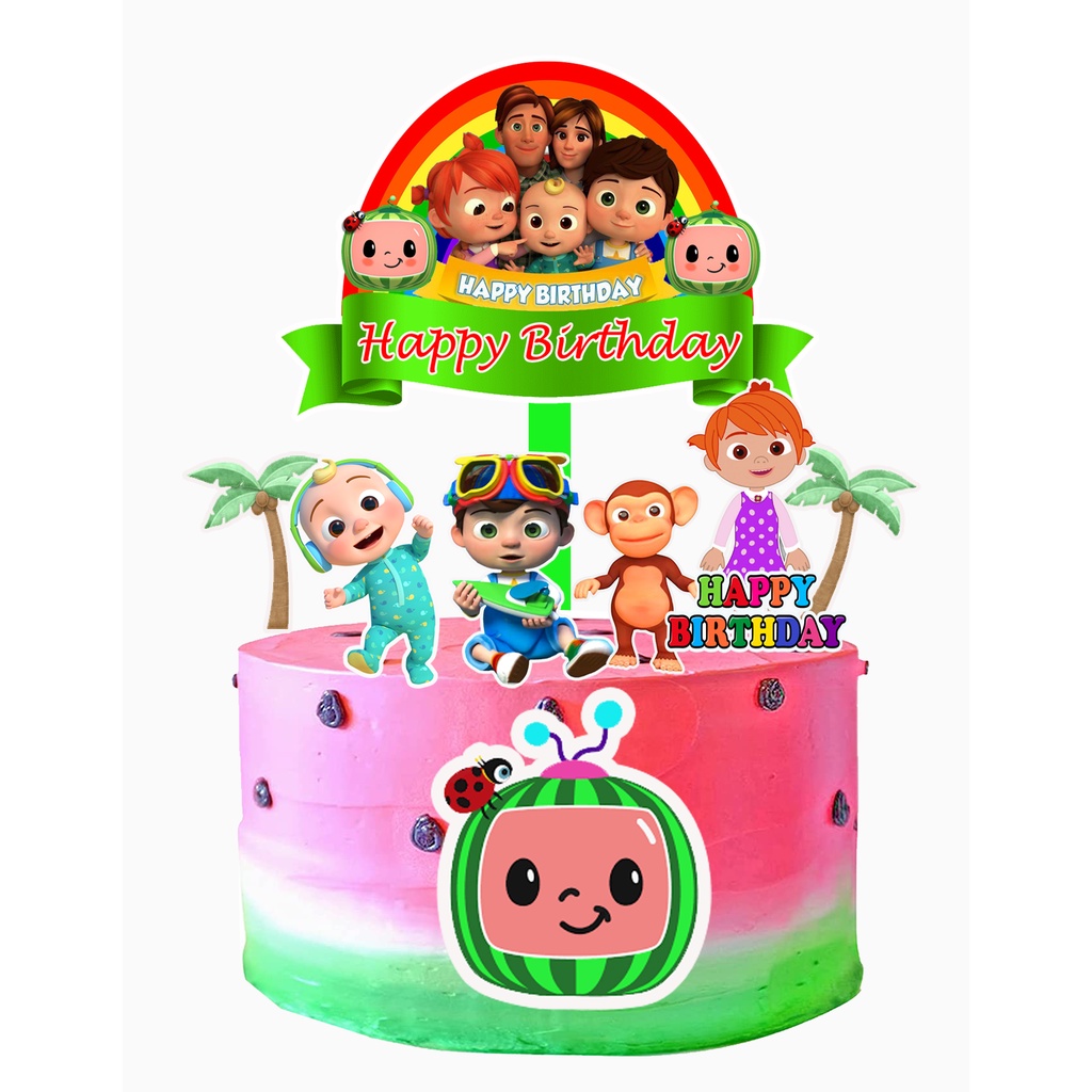 COCOMELON 02 CAKE TOPPER | Shopee Malaysia