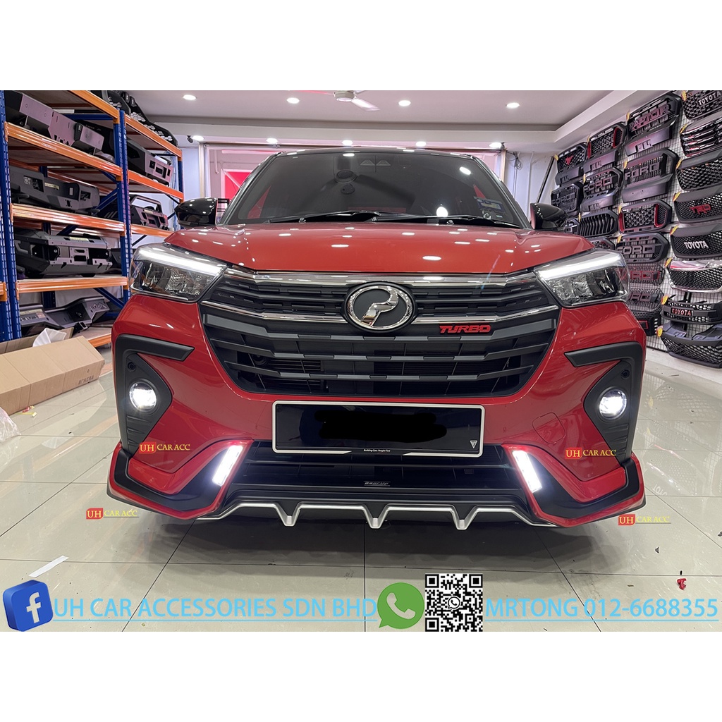 Perodua Ativa Oem Gear Up Abs Bodykit With Paint Led Drl Front Skirt ...