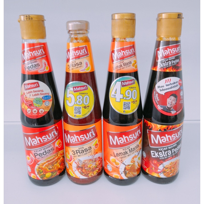 MAHSURI Kicap Manis Pedas/ Extra Pedas/ Lemak Manis/ Sos 3 Rasa (READY ...