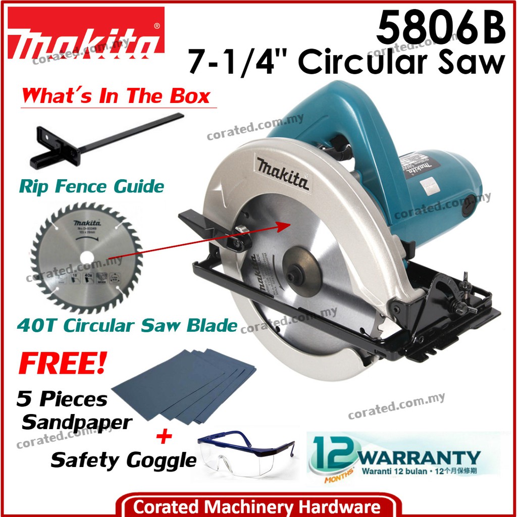 [CORATED] Makita 5806B 7-1/4' Circular Saw (1 Year Warranty) | Shopee ...