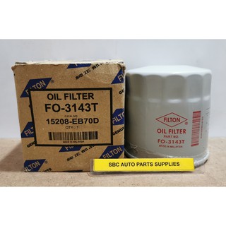 SBC AUTO - NISSAN NAVARA D40D / NP300 OIL FILTER FILTON | Shopee Malaysia