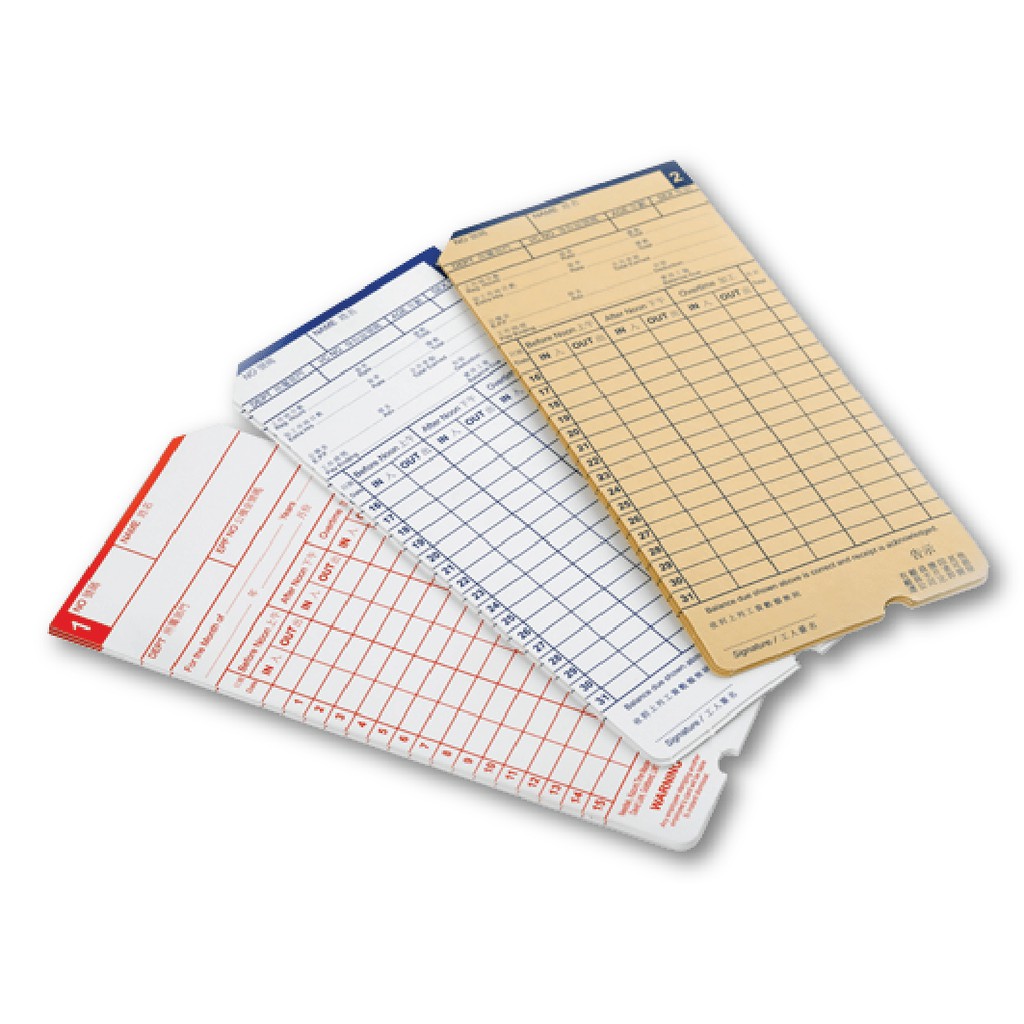 Punch Card / Time Recorder Card (100pcs) | Shopee Malaysia