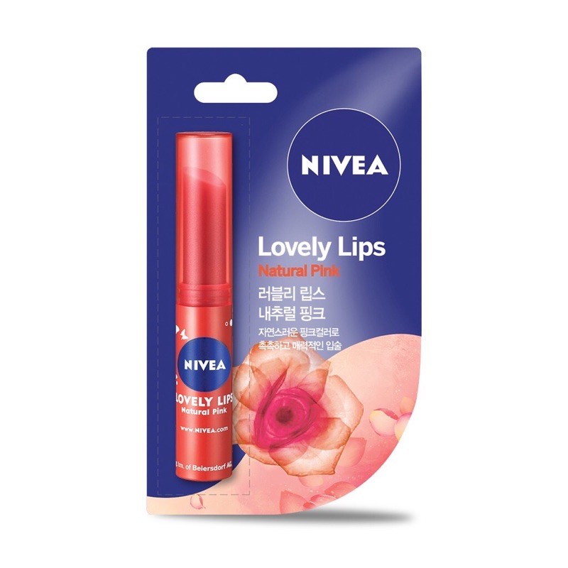 NIVEA Lip Care Lip Balm - Lovely Lips Natural Pink (2.4g) | Shopee Malaysia