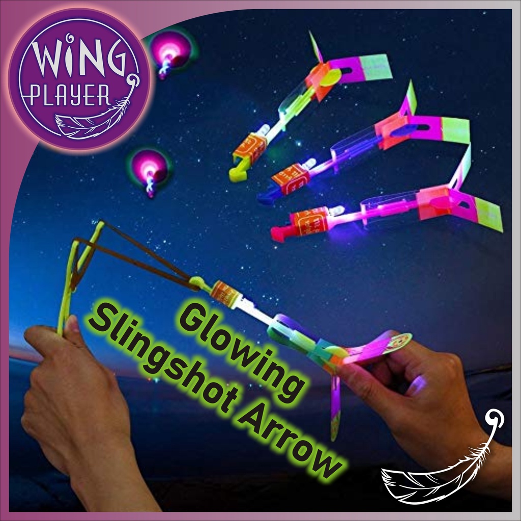 Led Light Arrow Rocket Flying Toys Funny Flying Rotating Rocket Glowing ...