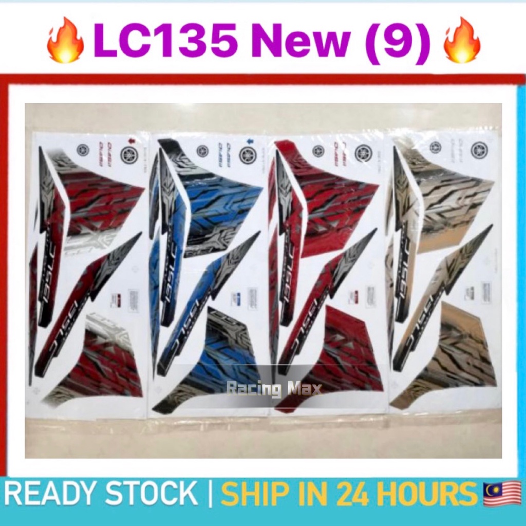 YAMAHA LC135 NEW V2 V3 V4 V5 Sticker ( 9 ) 135LC BAJU BODY COVER SET ...