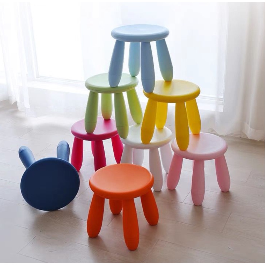 Children's Colourful Stool Ikea Mammut Style Chair | Shopee Malaysia