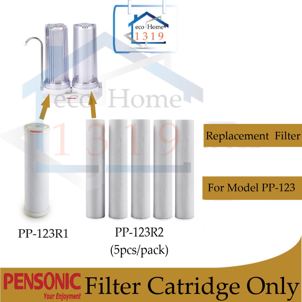 Pensonic Filter Cartridge for PP-123 - Carbon Block Filter PP-123R1/Polypropylene Replacement ...