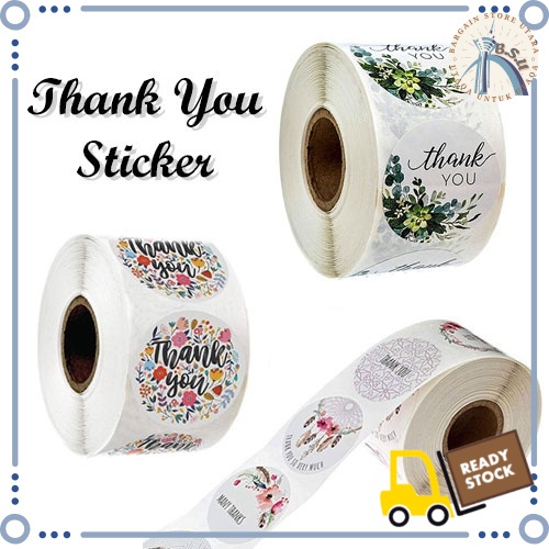 [BSU] 500PCS Stiker Terima Kasih Hadiah Harijadi - Thank You Sticker ...