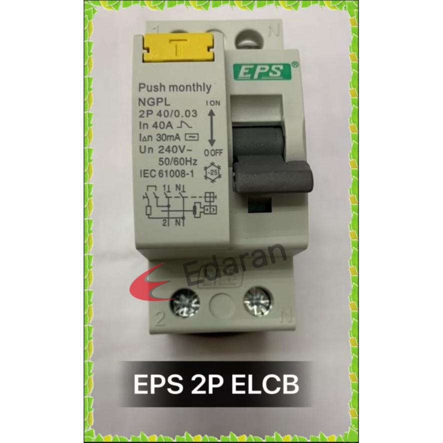 EPS 40A 2 POLE 30mA AND 100mA ELCB / RCCB (SIRIM Approve) | Shopee Malaysia