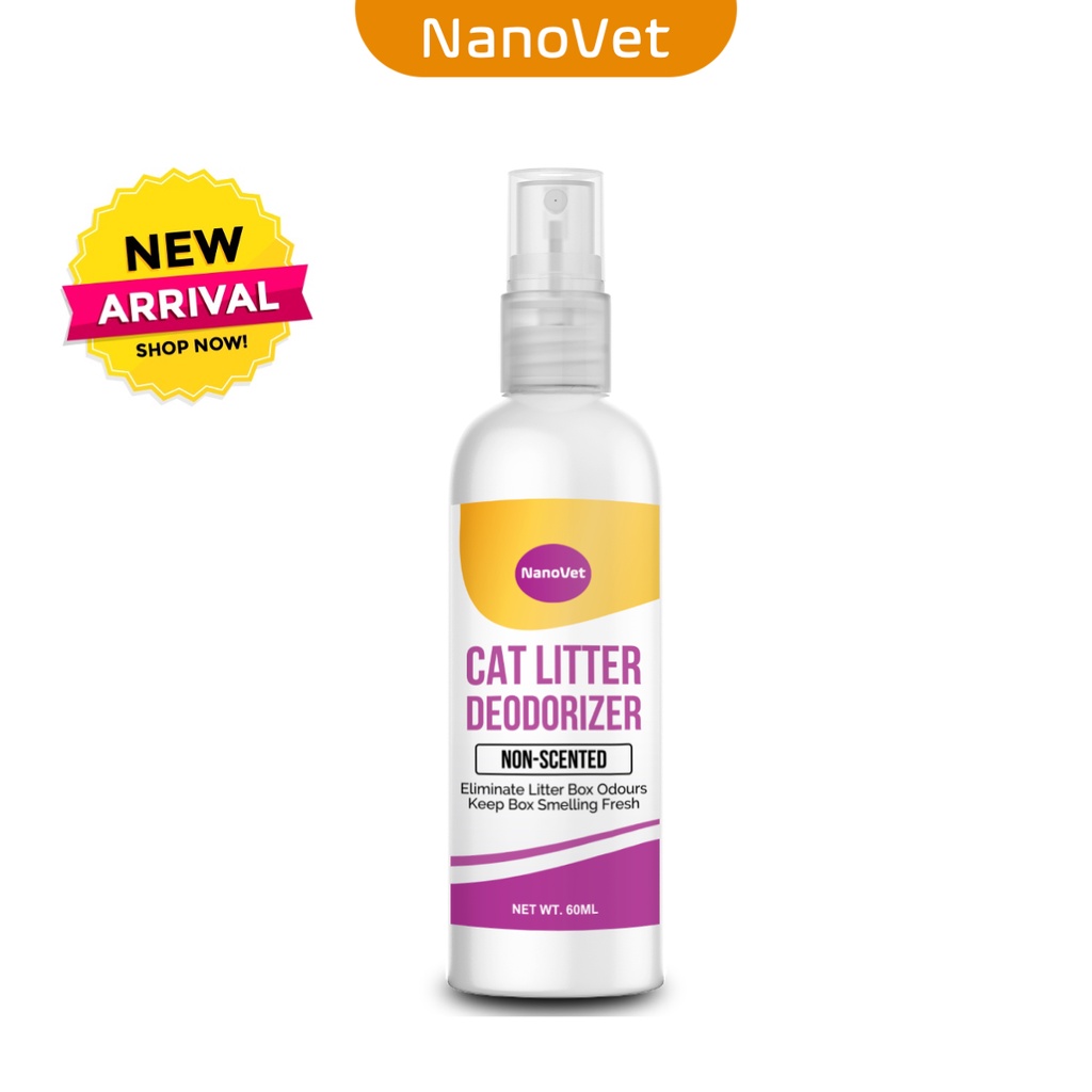 Nanovet Cat Litter Deodorizer Spray Non Scented 60ml Shopee Malaysia