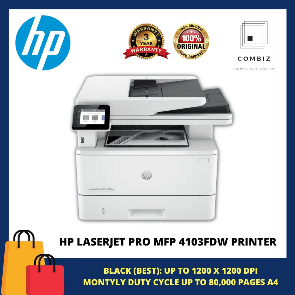 HP LASERJET PRO MFP 4103FDW PRINTER ( CONTACT SELLER FOR STOCK ) | Shopee Malaysia