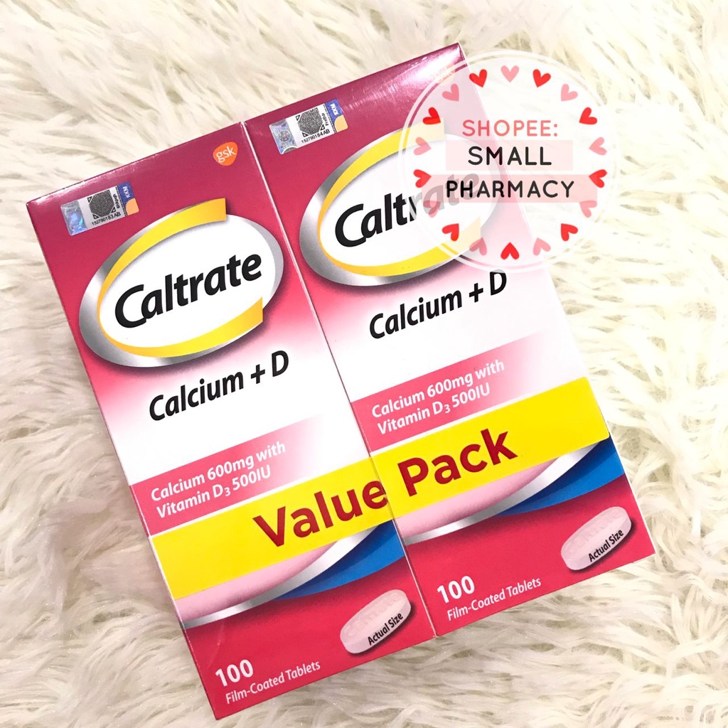 CALTRATE Calcium with Vitamin D twin pack 600+D 100'S X 2 | Shopee Malaysia