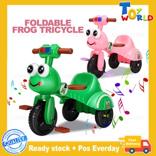 Kids 3 Wheel FOLDABLE FROG TRICYCLE For Kids Basikal Budak Basikal Tiga ...
