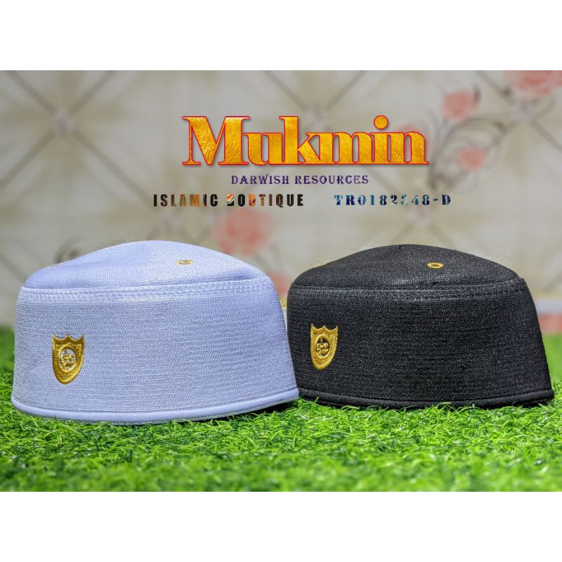 Kopiah Logo Big Size 23.5 / 24 & Saiz Biasa Putih Hitam | Shopee Malaysia