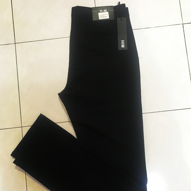 👖Seluar Slack Hitam H&M Formal Stretchable Slim Fit👖 | Shopee Malaysia