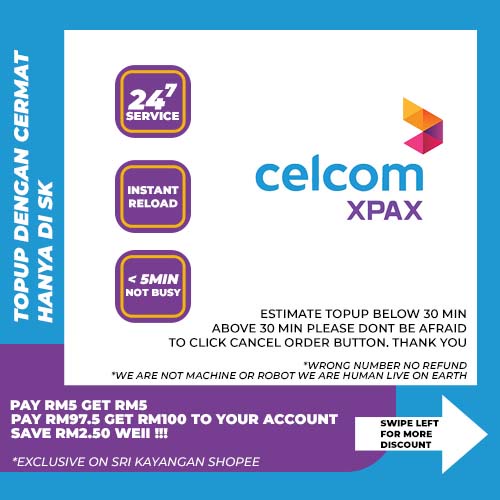 INSTANT RELOAD CELCOM PREPAID / POSPAID MURAH AUTOMATIC TOPUP ...