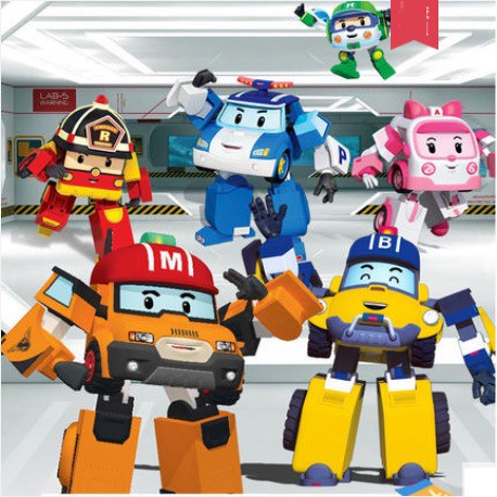 4Pcs Set of Policar Robocar POLI Robot Transform Toys | Shopee Malaysia