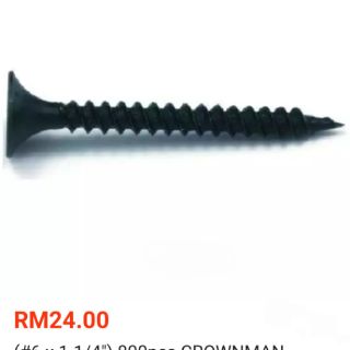 1 box (800-1000pcs) Drywall Screw; Skru Tajam Hitam | Shopee Malaysia