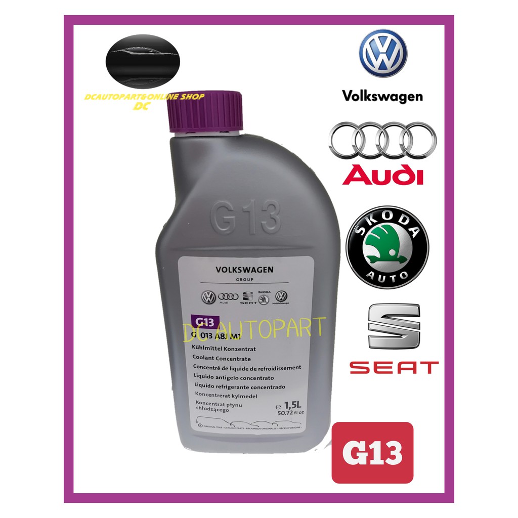 100% ORIGINAL VOLKSWAGEN COOLANT, AUDI COOLANT SKODA COOLANT ( G13 ) 1.5LITRE ( G013A8JM1 ...