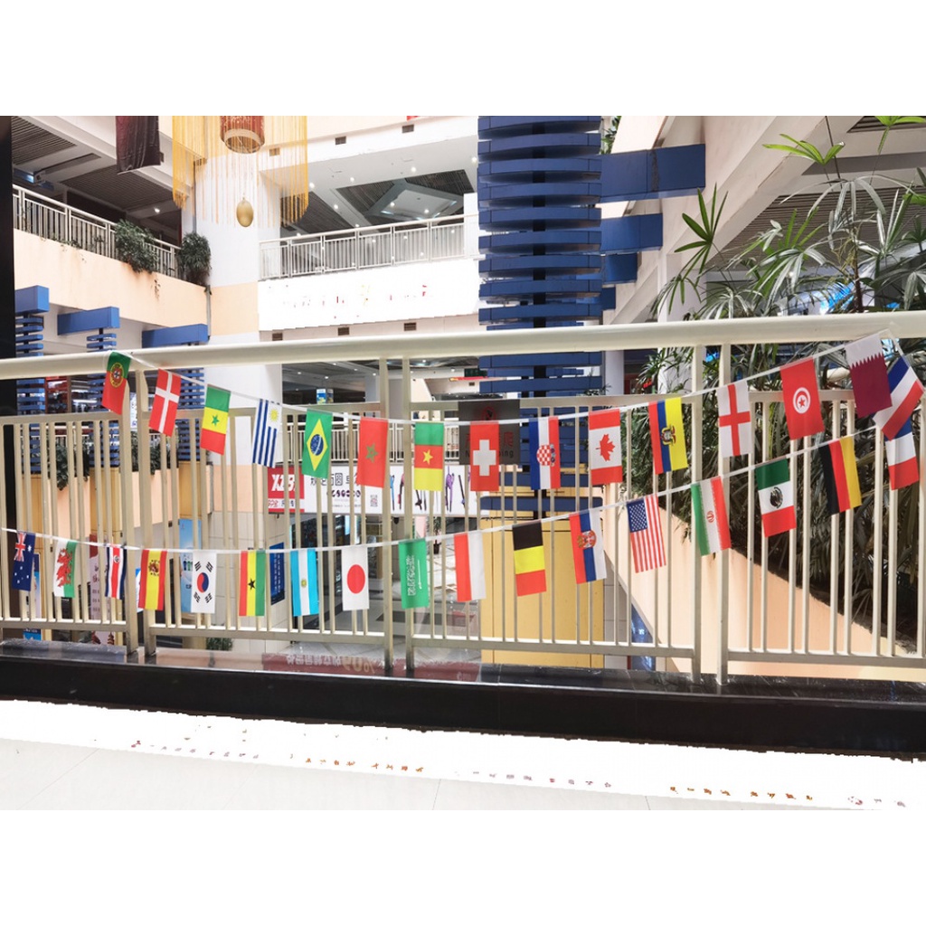 Qatar 2022 World Cup 32 Flags String Flags Qatar World Cup Decorative ...