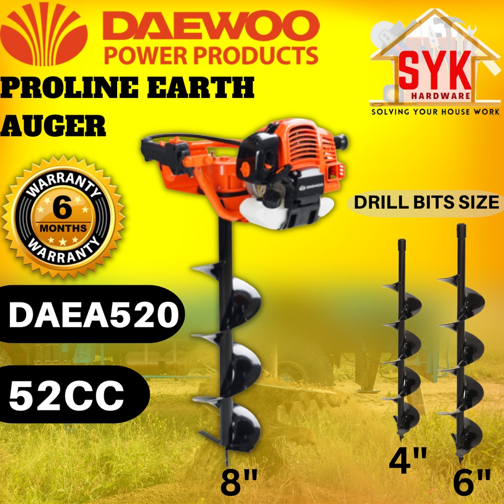SYK Daewoo DAEA520 Earth Auger Proline Machine Hole Ground Drill Auger ...