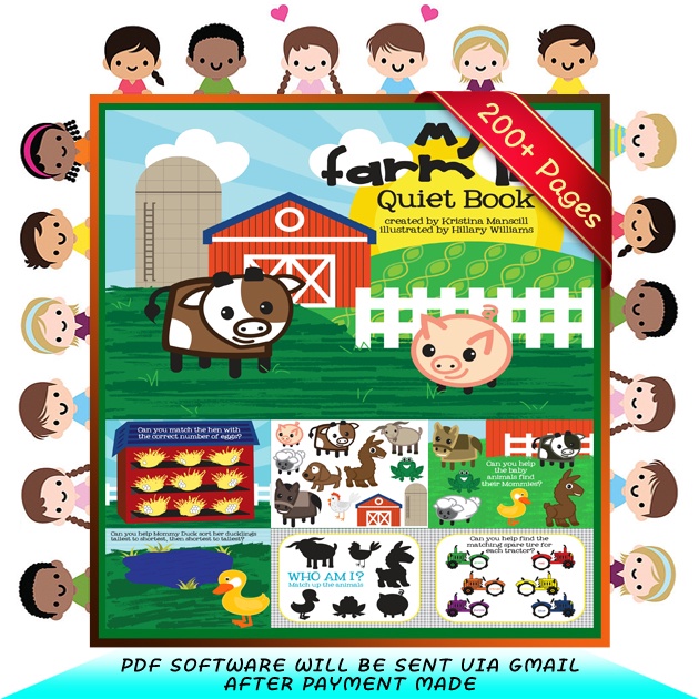 200+ Page A3 My Farm Life Busy Book Activity Quiet Books Preschool ...