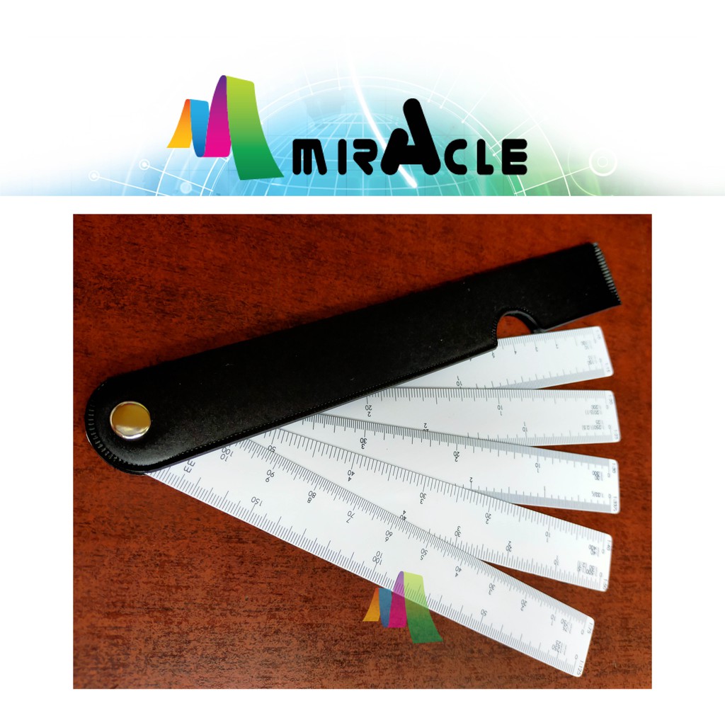 Fan Shape Architects Foldable Scale Ruler For Graphics Design Multi ...