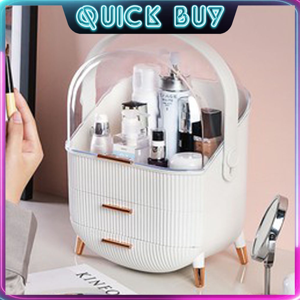 3 Layers Luxury Makeup Storage Cosmetic Box Skincare Kotak Alat Mekap ...
