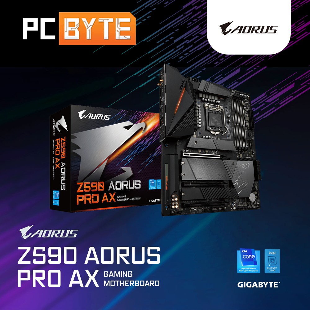 GIGABYTE Z590 Aorus Pro AX Intel 11th Gen ATX Gaming Motherboard ...