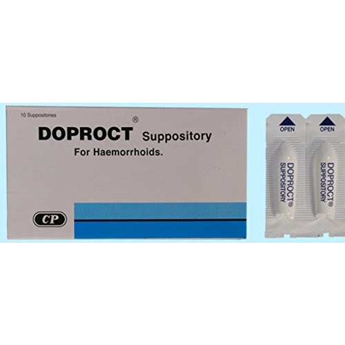 Doproct Suppository for Hemorrhoids (Buasir) 10's (EXP 11/2024 ...