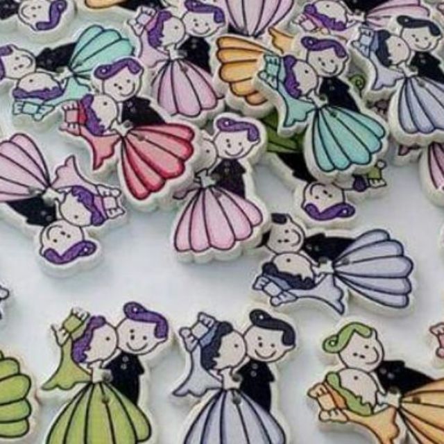 20pcs Wedding wooden button/butang kayu | Shopee Malaysia