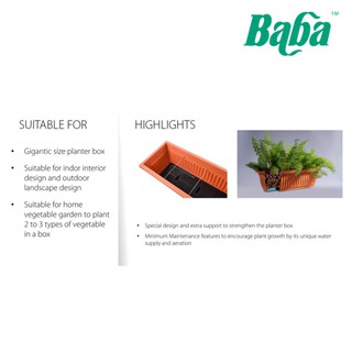 Baba Official | Baba 507-L Planter Box | Rectangular Pot For Indoor and ...