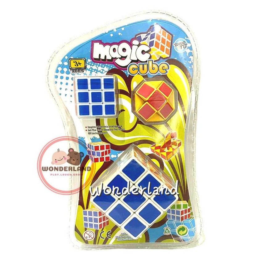 Magic Cube Rubik Puzzle 3 in 1 set (Ready stock) | Shopee Malaysia