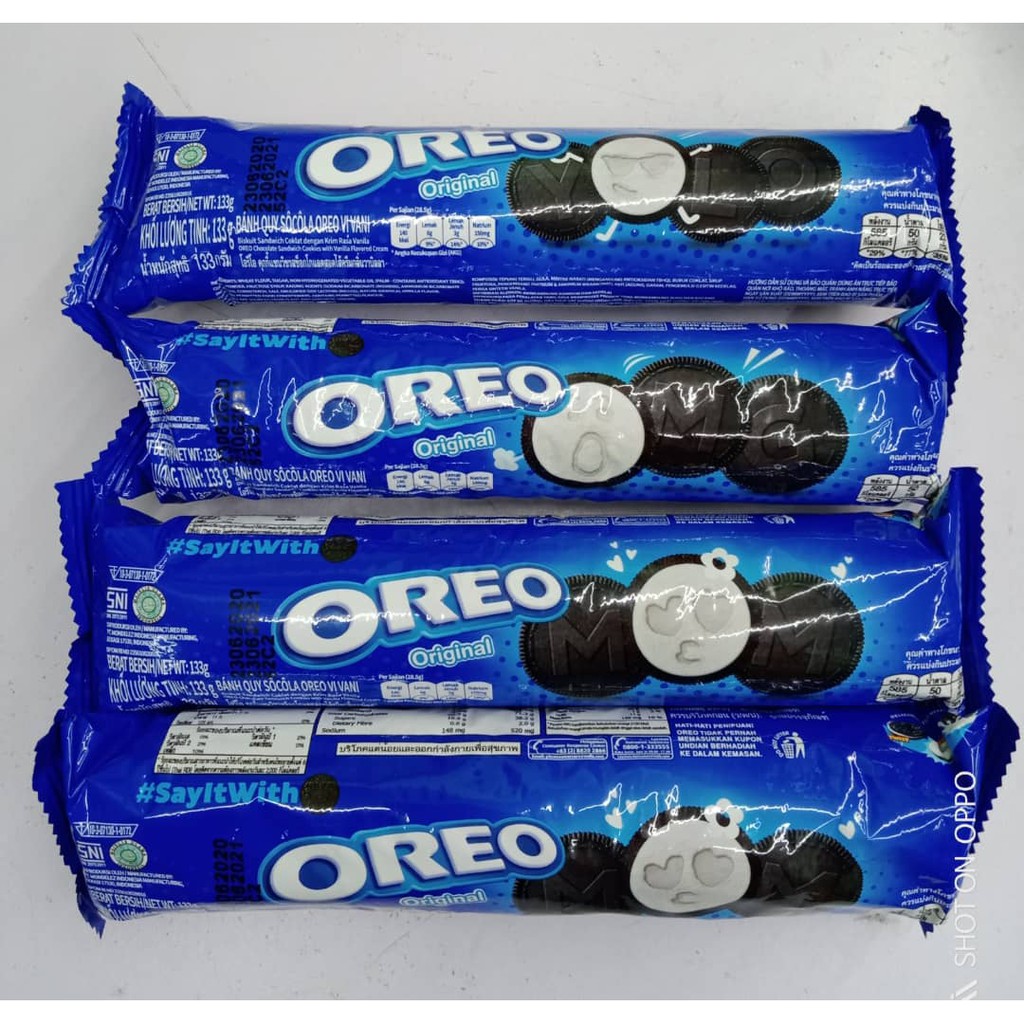Oreo Original Chocolate Sandwich Cookies with Vanilla ( 4 UNIT X 119.6G ...