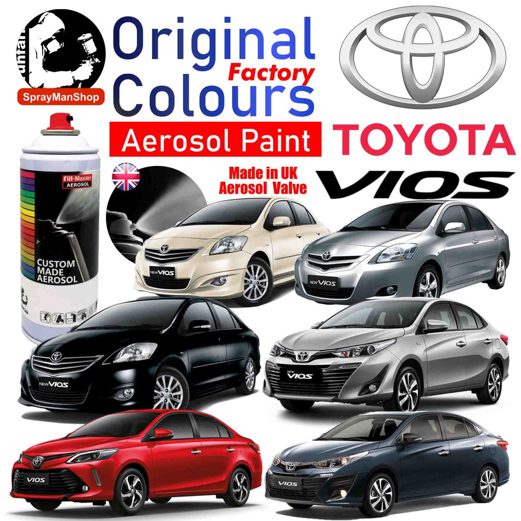 Toyota Vios Original Colour Touch Up Aerosol Spray Paint 400ml | BeeCost