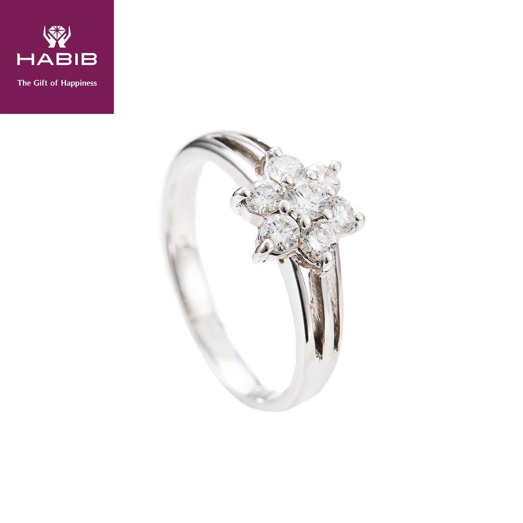 HABIB Floral Dale Diamond Ring | Shopee Malaysia