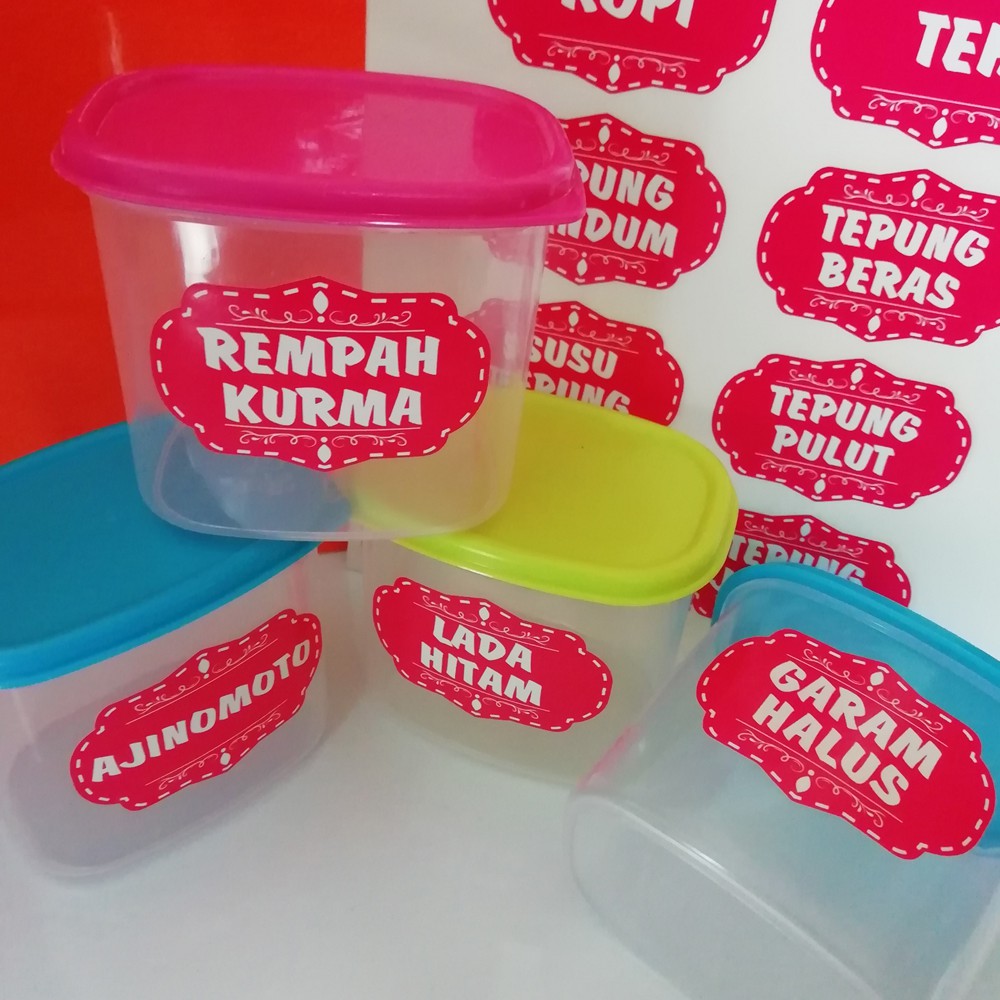 Sticker Label Dapur Untuk Bahan Masakan (40Pcs) | Shopee Malaysia