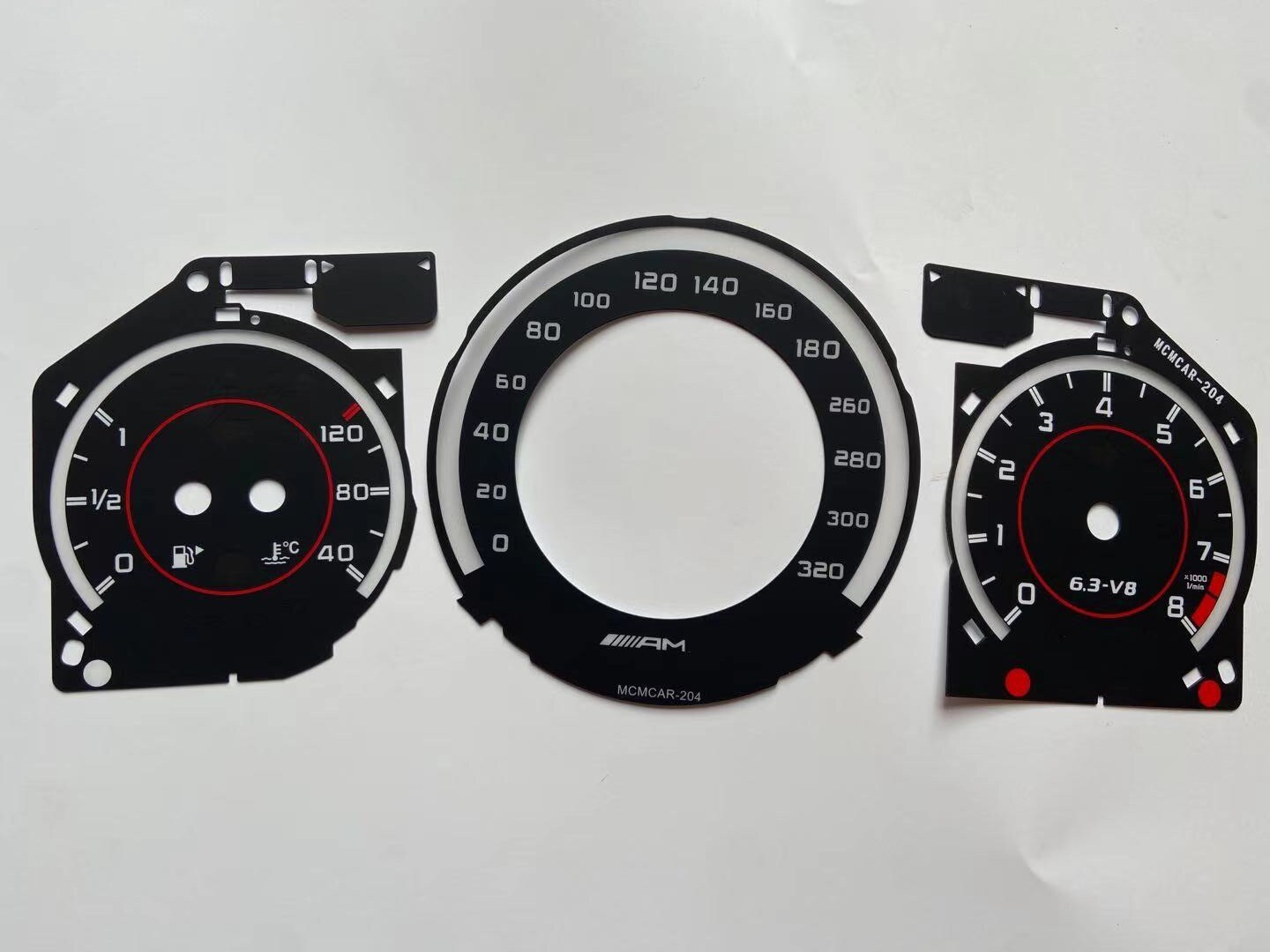 Gauge overlay facelift for mercedes w204 amg v8 6.3 instrument cluster ...