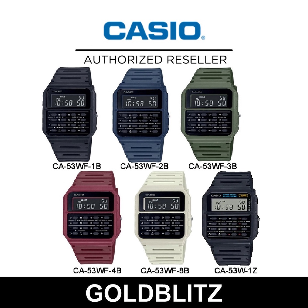 Casio Calculator Watch CA-53WF CA-53W-1Z Youth Unisex CA-53WF-1B CA ...