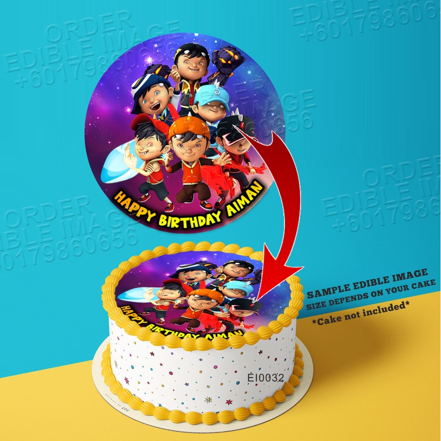 Printing EI Boboiboy Galaxy Edible Image Print Cake Photo Icing Paper ...